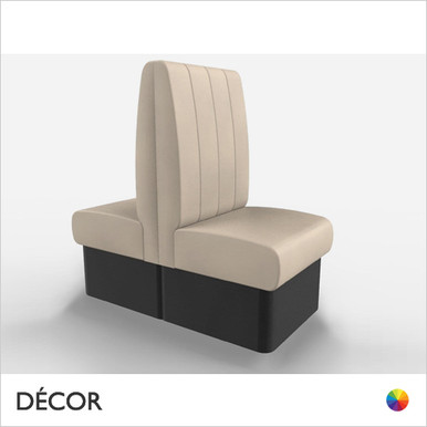 Battersea 1 Seat 600mm Twin Back to Back Banquette Bench - Fluted, High ...