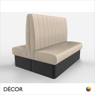 Battersea 2 Seat 1200mm Twin Back to Back Banquette Bench with a Fluted ...