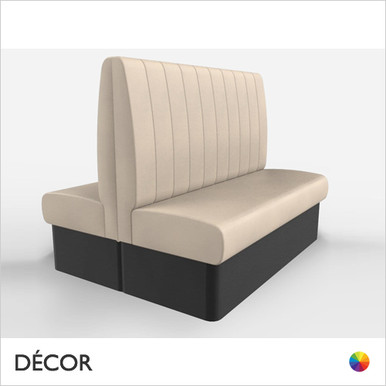 Battersea 3 Seat 1500mm Twin Back to Back Banquette Bench with a Fluted ...