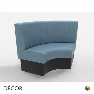 Battersea 1000mm Medium Round Corner Booth Seat - Fluted, Standard ...