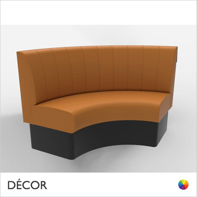 Battersea 1200mm Large Round Corner Booth Seat - Fluted, Standard ...