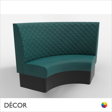 Battersea 1200mm Large Round Corner Booth Seat - Luxurious Deep Quilted ...