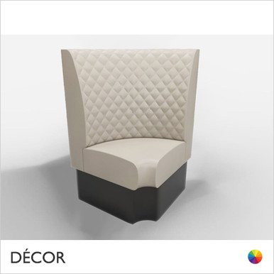 Battersea 700mm Small Round Corner Booth Seat - Luxurious Deep Quilted ...