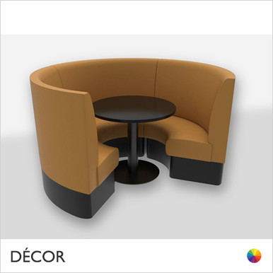Battersea Medium ¾ Round Booth Set - Plain, high Backrest | Designer ...