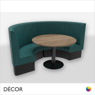 Battersea Large ½ Round Booth Set - Fluted, High Backrest | Designer ...