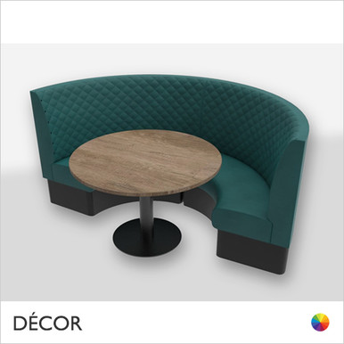 Battersea Large ½ Round Booth Set - Luxurious Deep Quilted, High ...