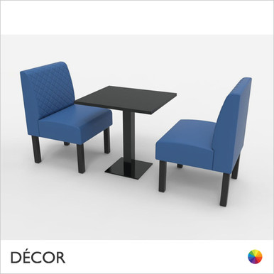 Greenwich 2 Seat Booth & Table Set with a Quilted, Standard-Height ...
