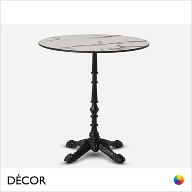 Caffè Bistro Dining Table Base with a Forte Compact Laminate Round ...