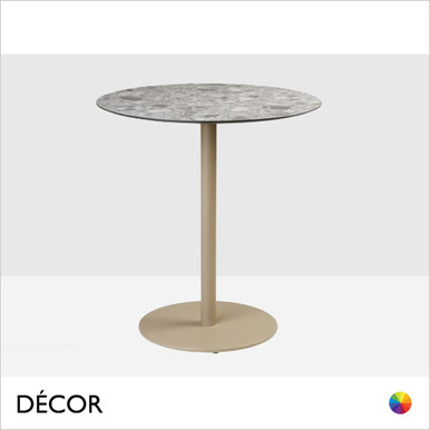 Décor Select - Tiffany Round Dove Grey Dining Table Base with a Slim ...