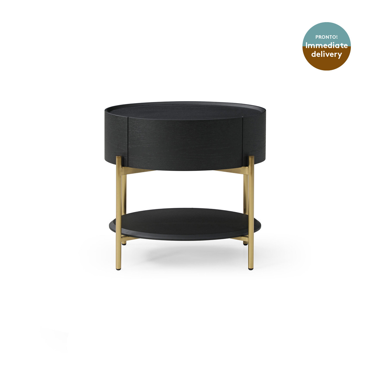 Livello Black Oak Bedside Table | Catalano Interiors