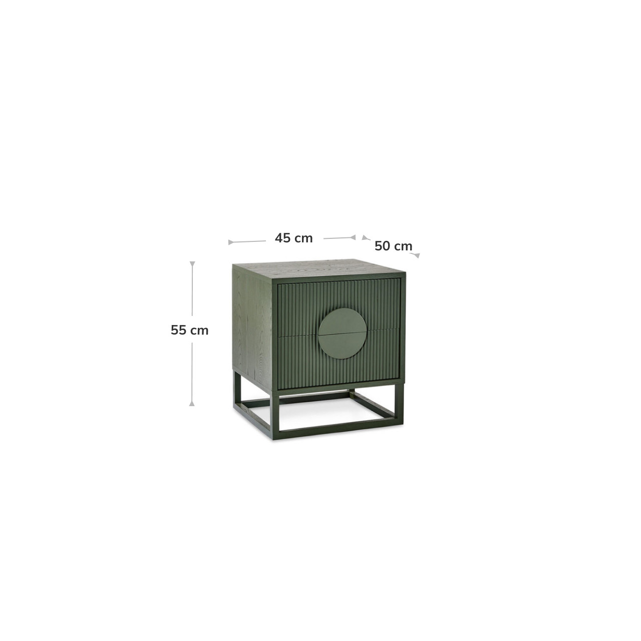 Maximus Bedside Table (Olive Green) | Catalano Interiors