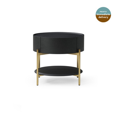 Livello Black Oak Bedside Table | Catalano Interiors