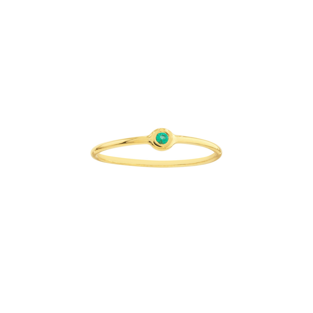 Emerald Bezel Wire Ring - Midas Chain
