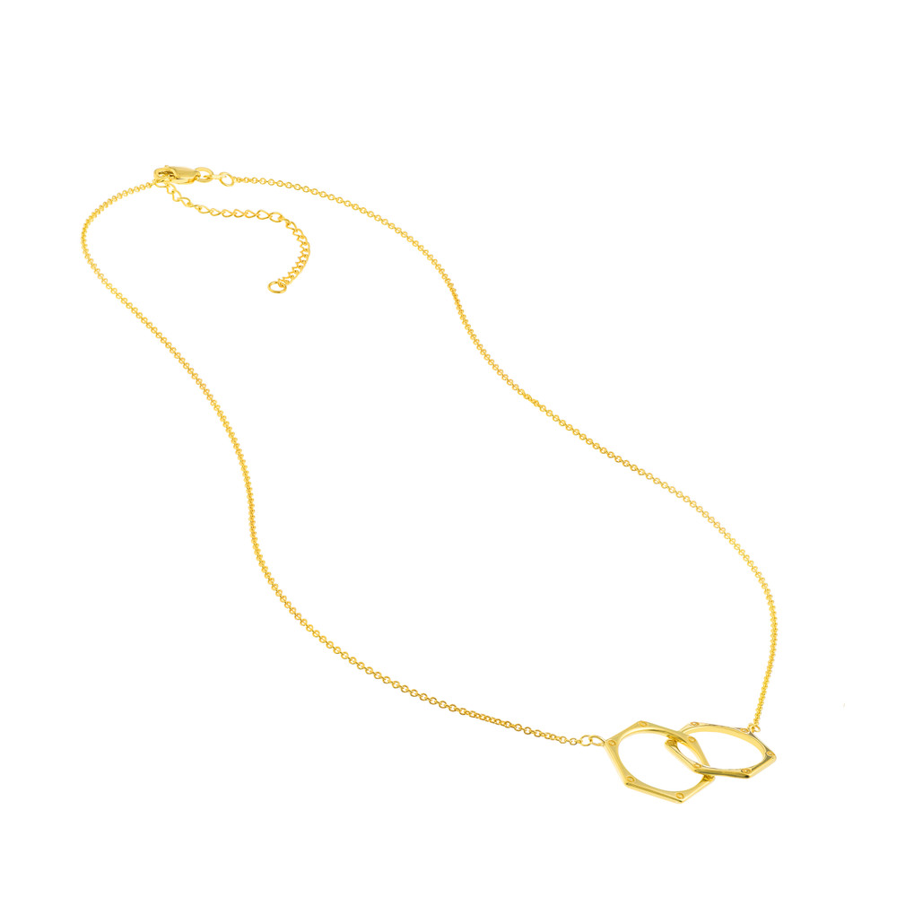 Interlocked Hexagon Rings Necklace - Midas Chain