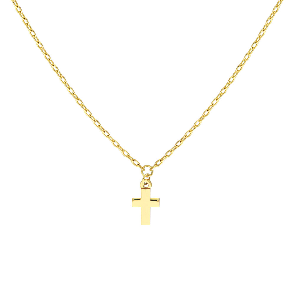 Mini Cross Dangle Necklace - Midas Chain