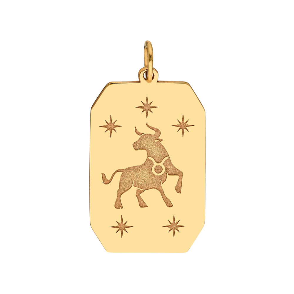 Taurus Engraved Pendant - Midas Chain