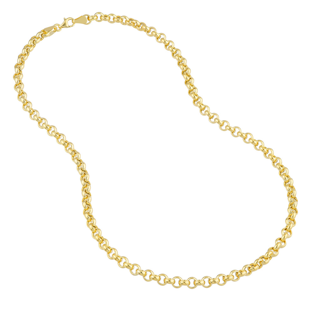 5.2mm Hollow Rolo Chain with Pear Lobster Lock - Midas Chain