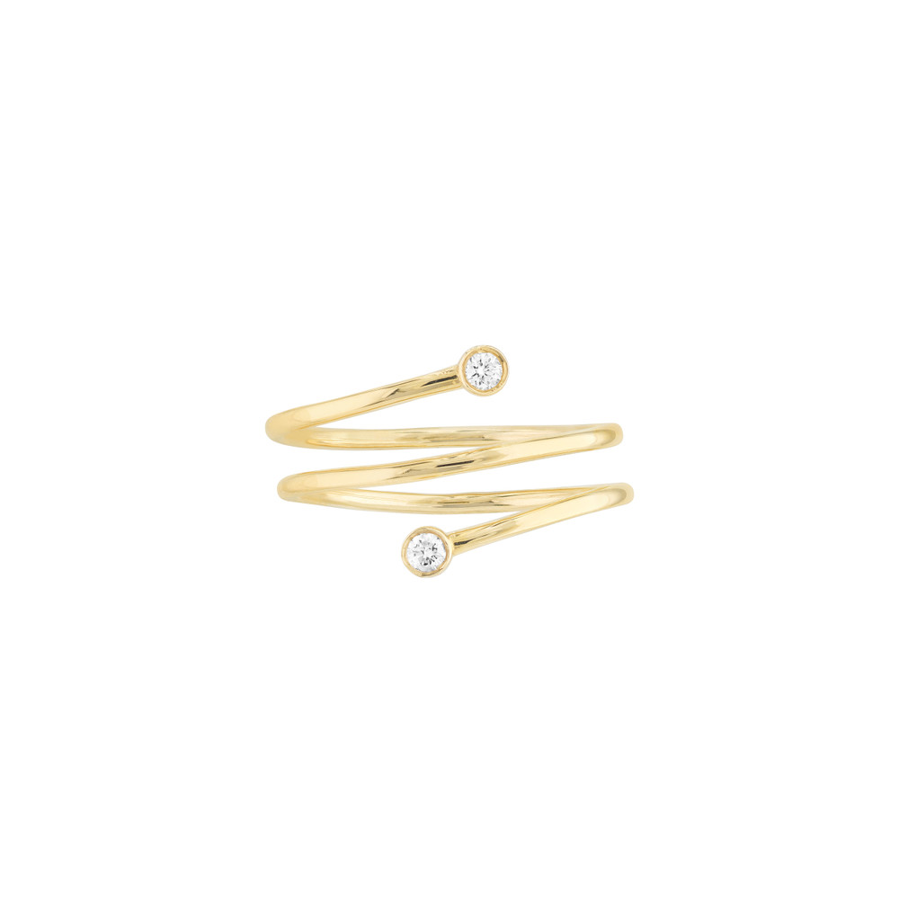 Diamond Wrap Around Bypass Ring - Midas Chain