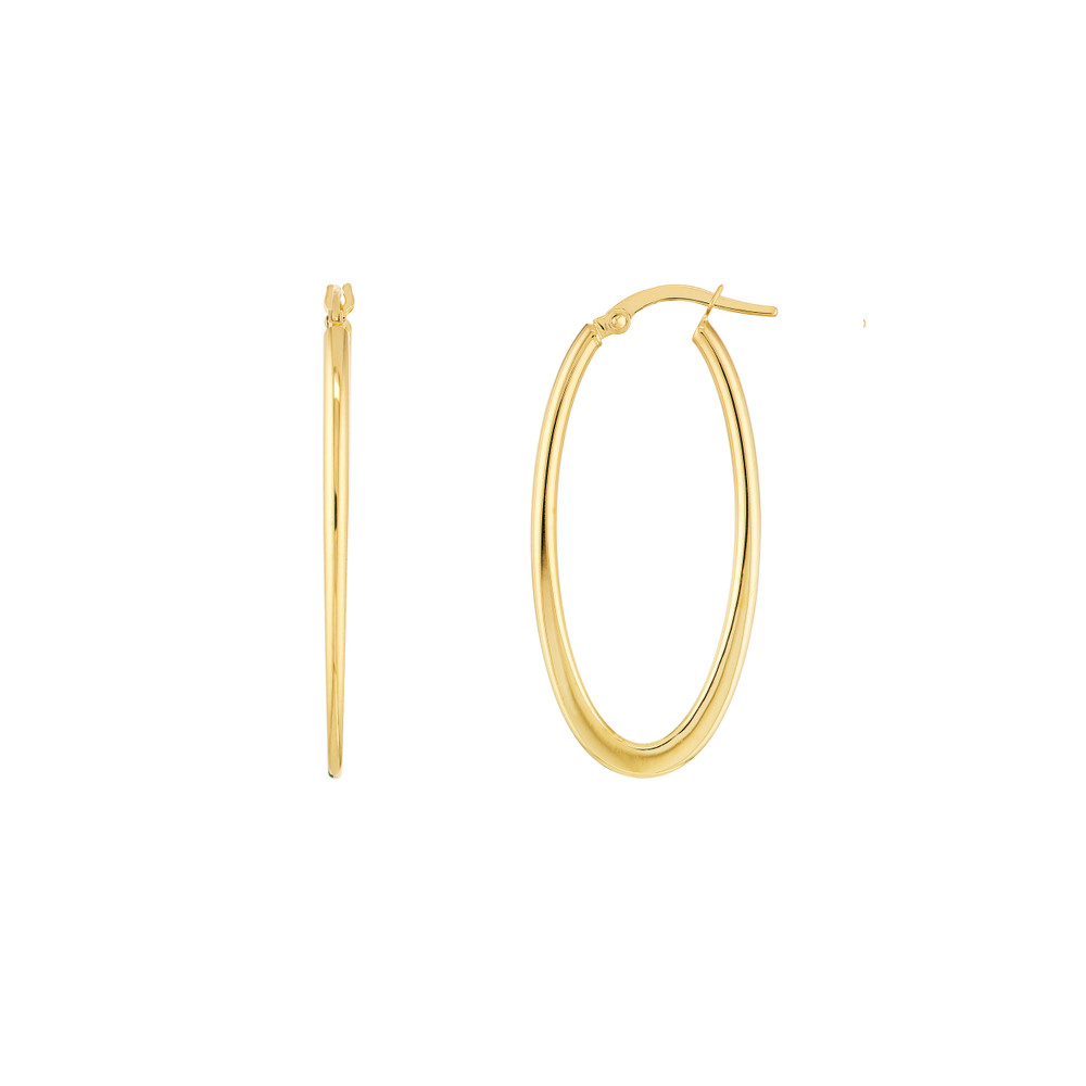 Oval Hoop Earrings - Midas Chain