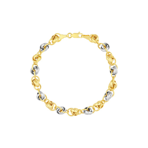 Two-Tone Knotted Link Chain Bracelet - Midas Chain