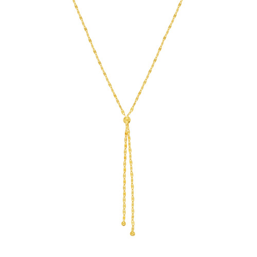 Hammered Forzentina Chain Lariat Necklace - Midas Chain