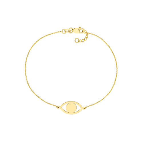Evil Eye Cutout Adjustable Bracelet - Midas Chain