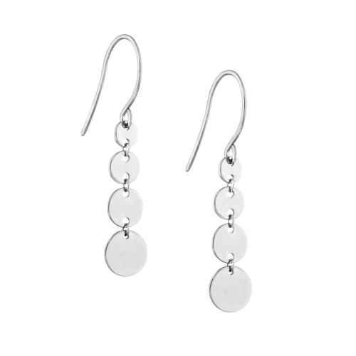 Graduated Disc Dangle Earrings - Midas Chain