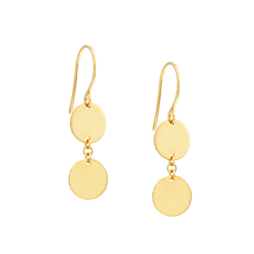 Double Disc Dangle Earrings - Midas Chain