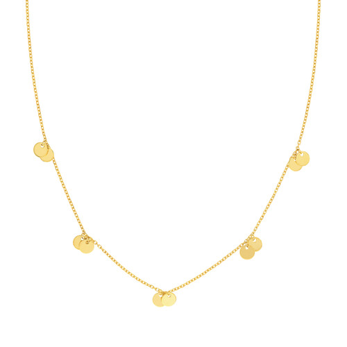 Double Disc Dangle Adjustable Necklace - Midas Chain