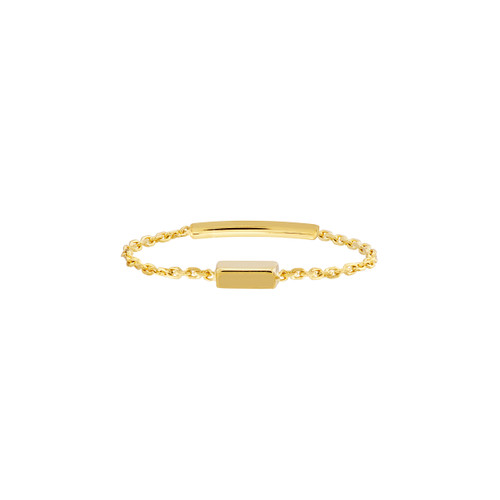 Mini Bar Ring on Chain with Sizing Bar - Midas Chain