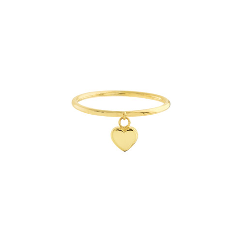 Dangle Heart Wire Ring - Midas Chain