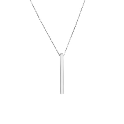 Engravable Cube Adjustable Necklace in Sterling Silver - Midas Chain