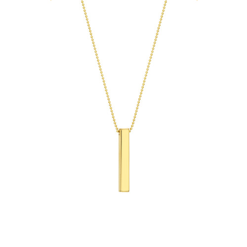 Men's Engravable 3D Bar Necklace - Midas Chain