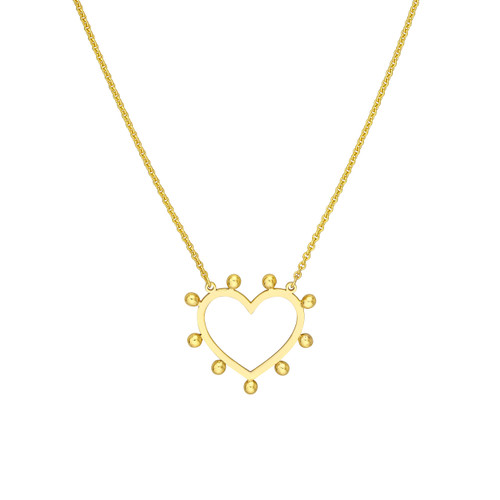 Carousel Bead Heart Necklace - Midas Chain