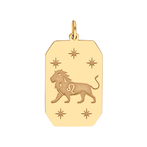 Leo Engraved Pendant - Midas Chain