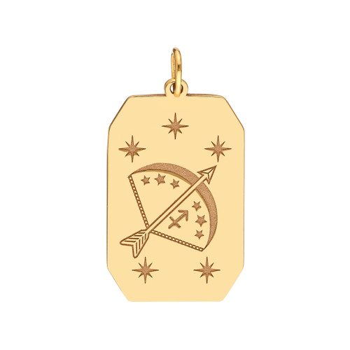 Sagittarius Engraved Pendant - Midas Chain