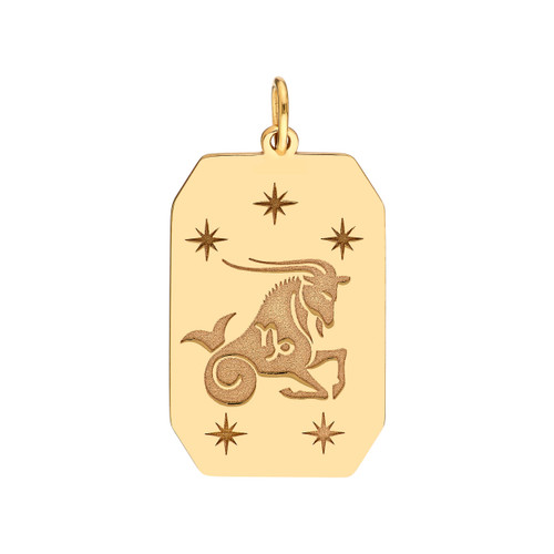 Capricorn Engraved Pendant - Midas Chain
