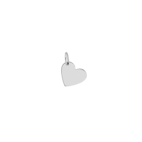 Small Slanted Heart Engravable Charm - Midas Chain