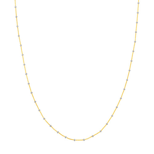 1.80mm Two-Tone Saturn Bead Chain with Spring Ring - Midas Chain