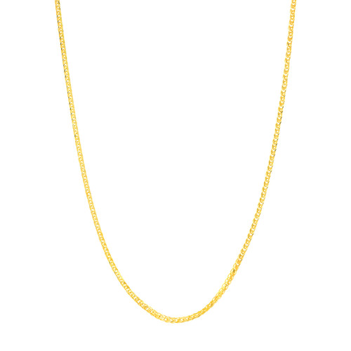 1.25mm D/C Square Wheat Chain with Lobster Lock - Midas Chain