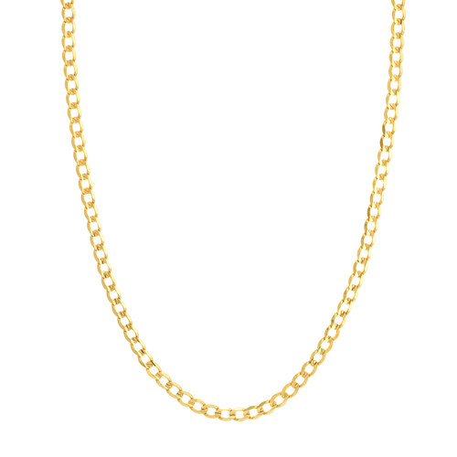 4.9mm Light Concave Curb Chain with Lob. Lock - Midas Chain