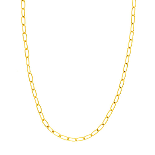 5mm Paper Clip Chain with Lobster Lock - Midas Chain