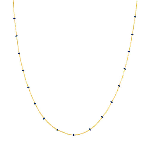 Navy Enamel Bead Saturn Chain - Midas Chain