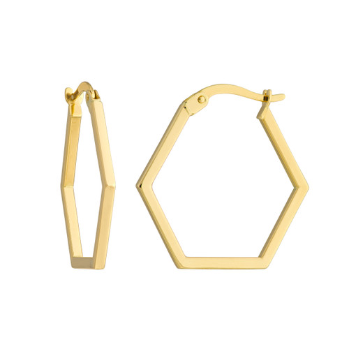 Hexagon Shape Hoops - Midas Chain