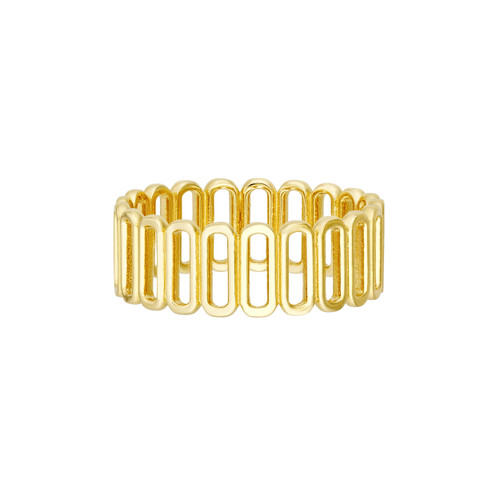 Open Paper Clip Side by Side Ring - Midas Chain