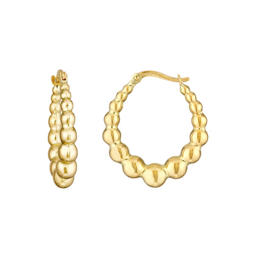 Bead Hoop Earrings - Midas Chain