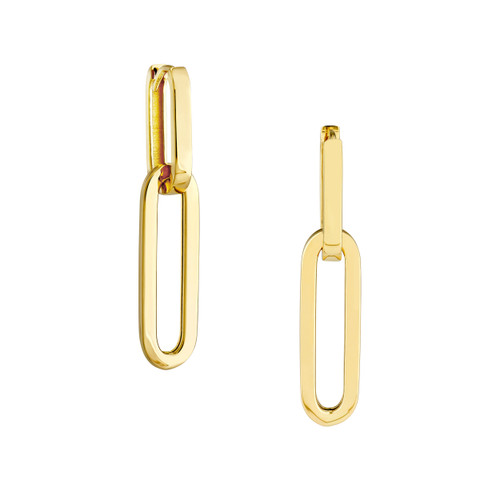 Double Paper Clip Earrings - Midas Chain