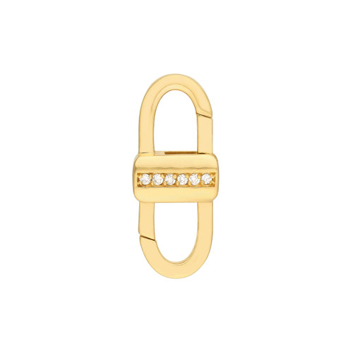 Diamond Double Sided Buckle Push Lock - Midas Chain