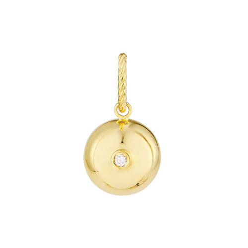 Diamond Circle Bead Charm - Midas Chain