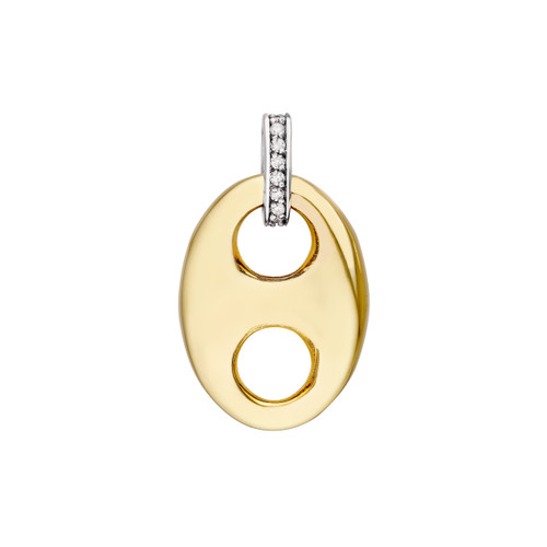 Puff Mariner Diamond Bail Link Pendant - Midas Chain